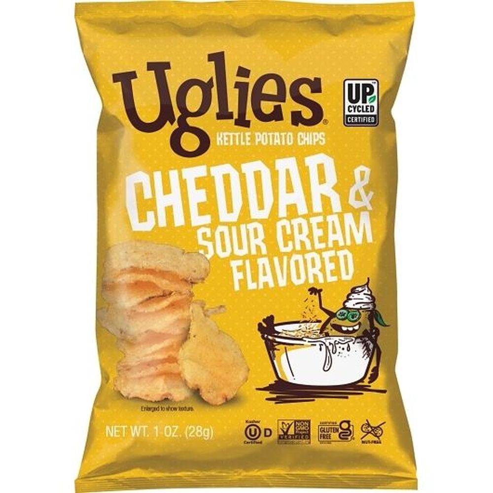 Uglies Cheddar and Sour Cream Kettle Chips, 1 Ounce -- 32 per case
