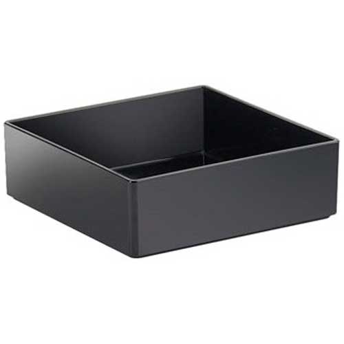 Cal-Mil Black Melamine Box, 10 x 10 x 3 inch -- 2 per case