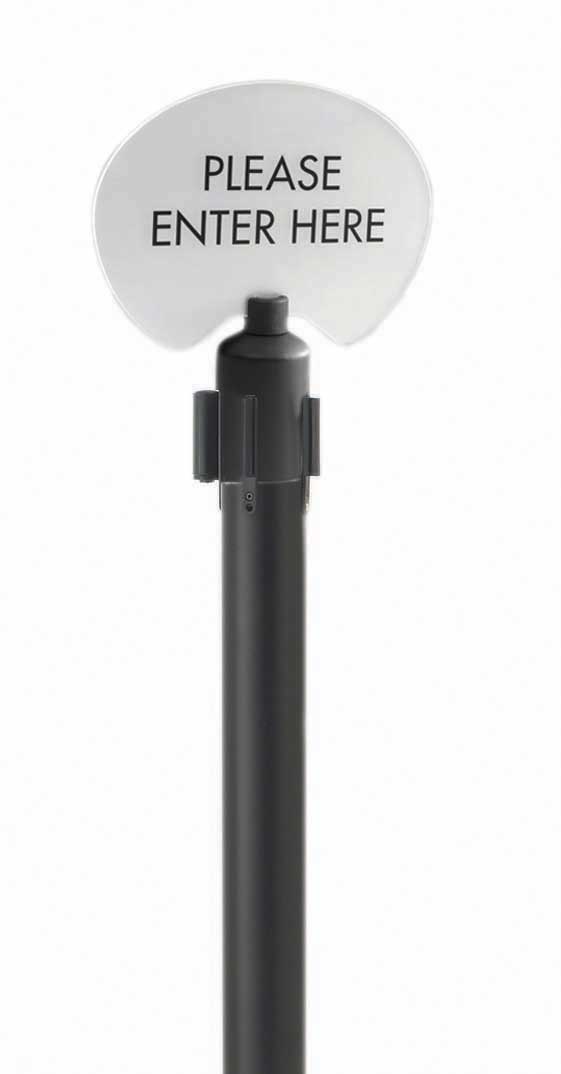 Aarco PLEASE ENTER HERE Frameless Oval Sign, 7 1/2 x 10 inch