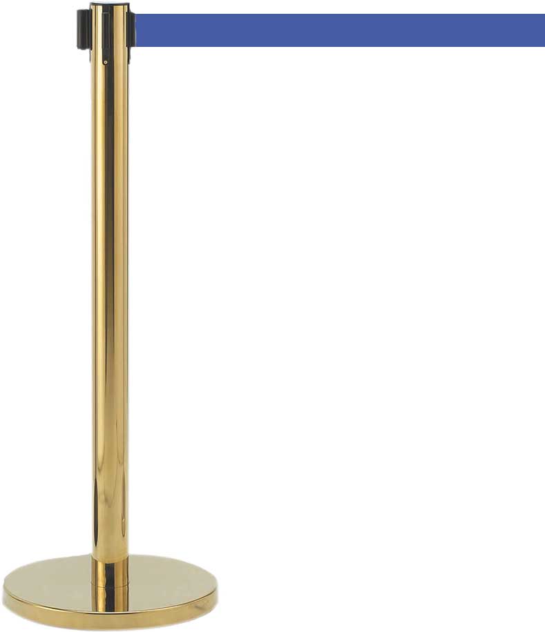 Aarco Form-A-Line (TM) Brass Finish Crowd Control System with 7 feet ...