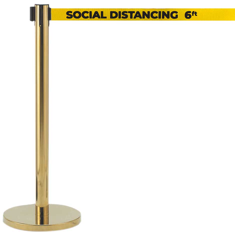 Aarco Form-A-Line (TM) Brass Finish Crowd Control System with Double ...