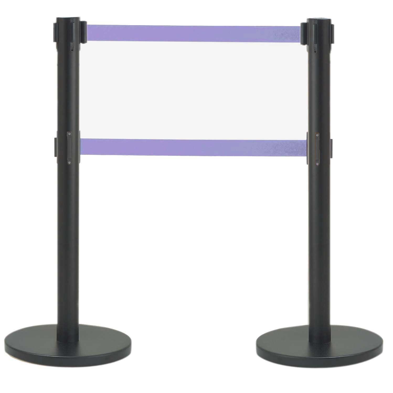 Aarco Form-A-Line (TM) Black Finish Crowd Control System with 7 feet ...