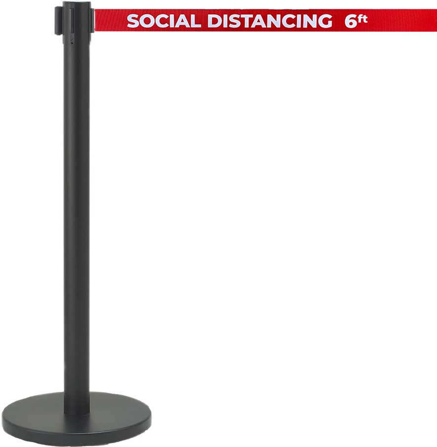 Aarco Form-A-Line (TM) Black Finish Crowd Control System with Double ...
