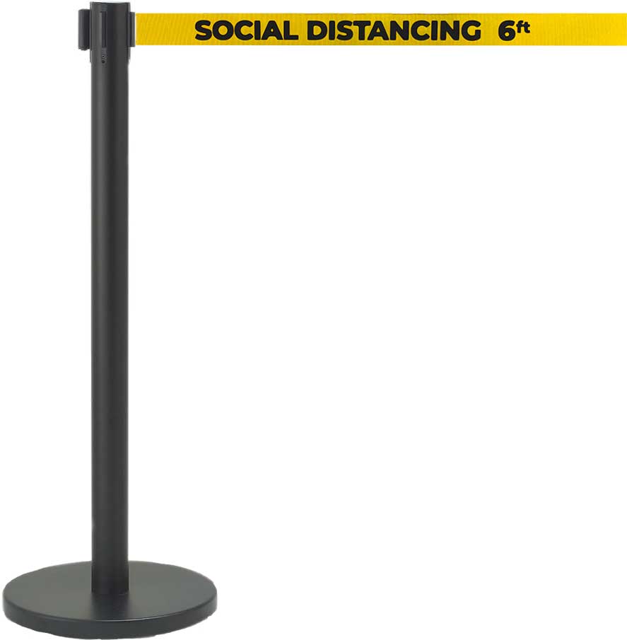 Aarco Form-A-Line (TM) Black Finish Crowd Control System with Double ...