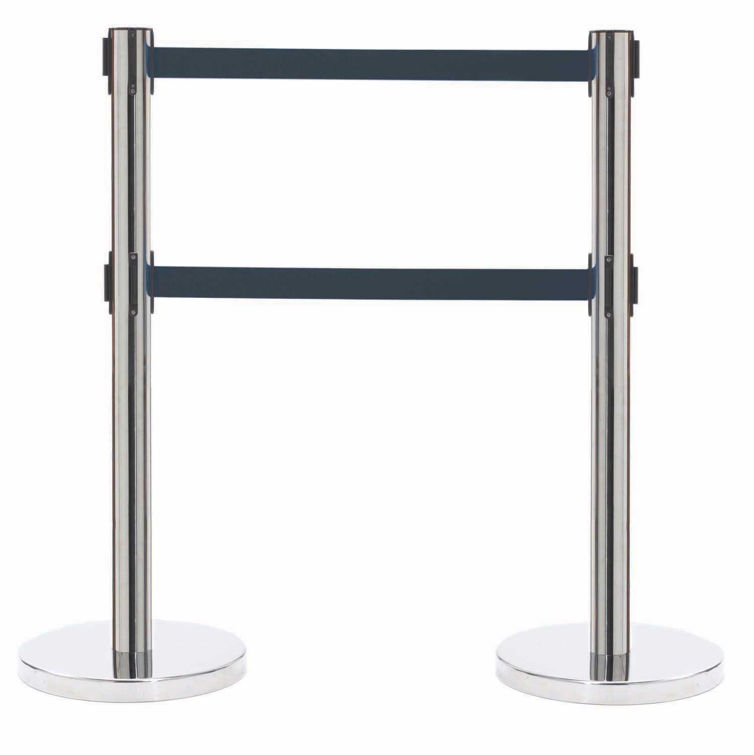 Aarco Form-A-Line (TM) Chrome Finish Crowd Control System with 7 feet ...