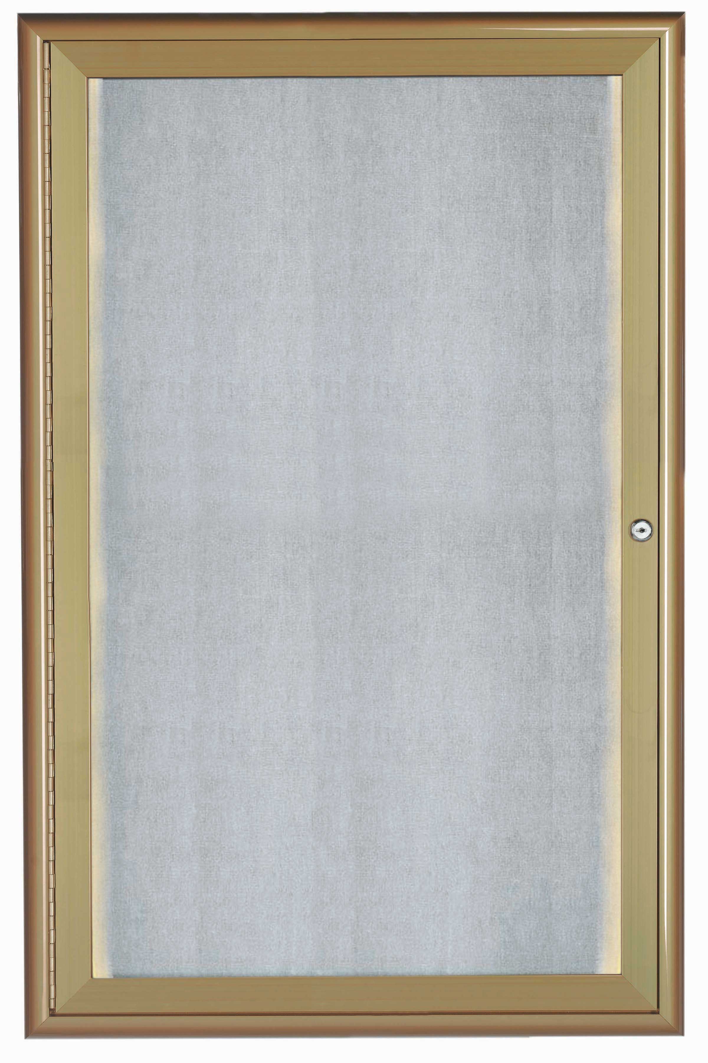 Aarco Indoor/Outdoor Waterfall Series Antique Brass Enclosed Bulletin ...