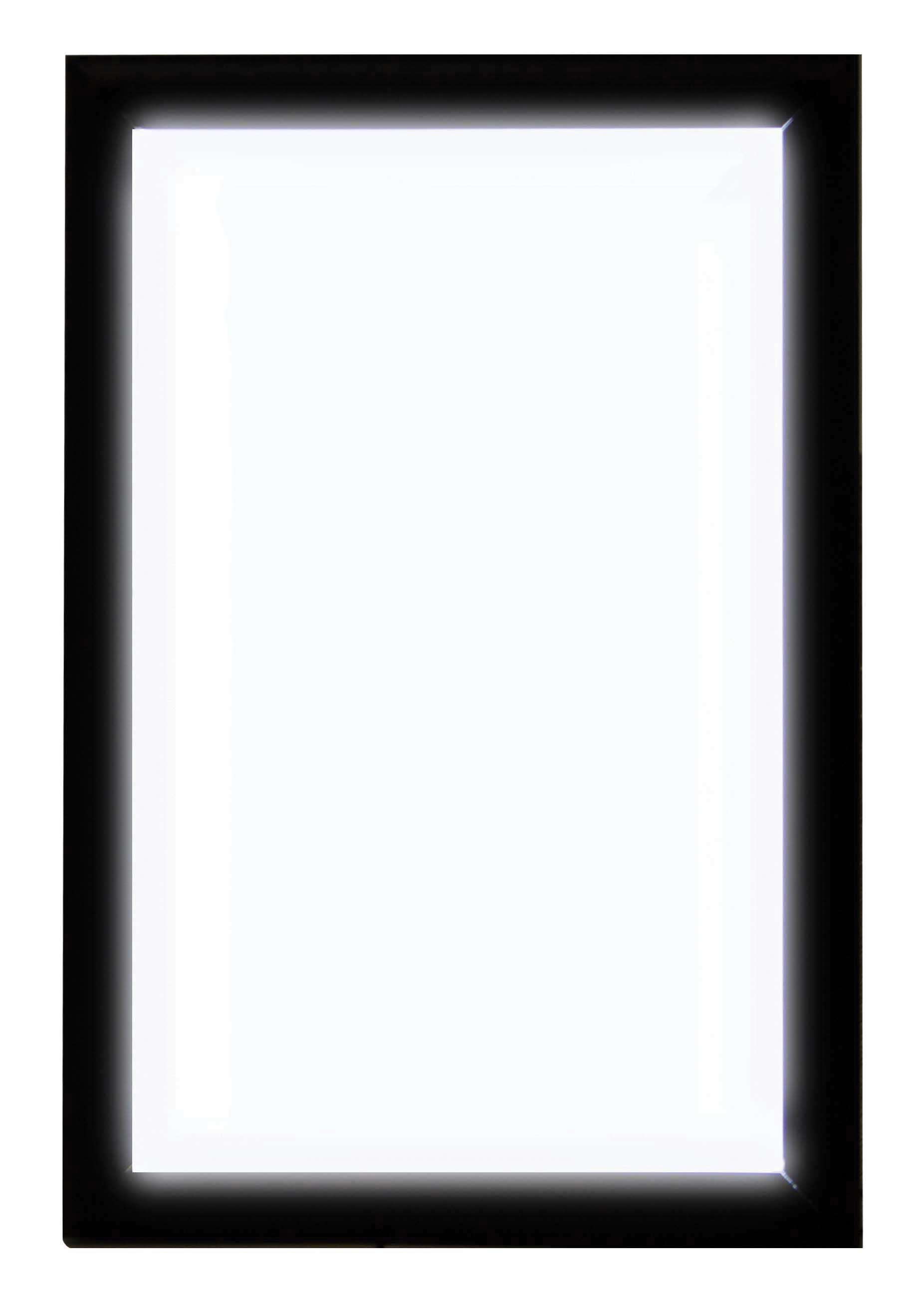 Aarco Aluminum Black Powder Coated Backlit Illuminated Snap Frame, 11 x ...