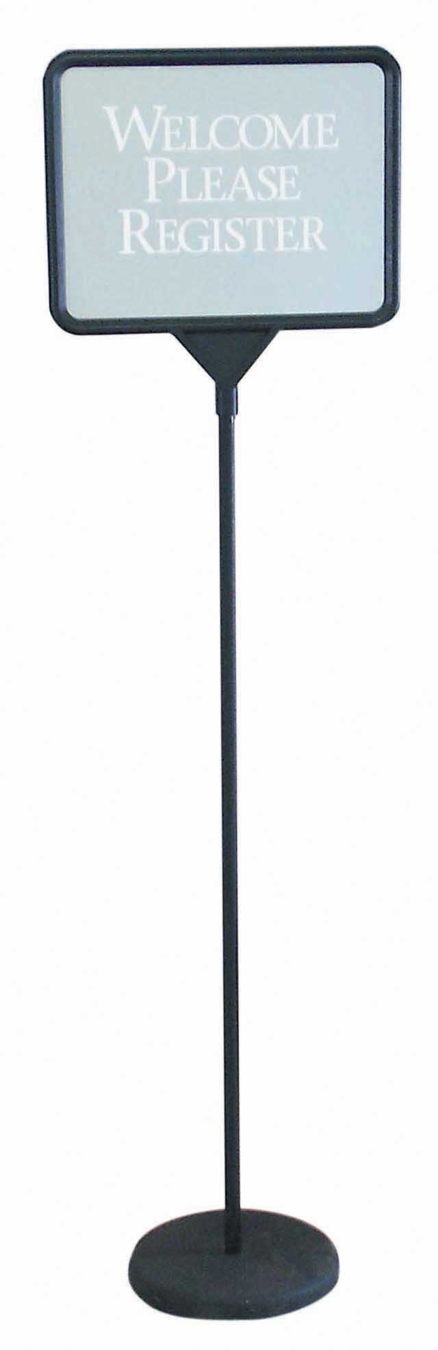 Aarco Black Aluminum Changeable Poster Sign, 54 inch Overall Height