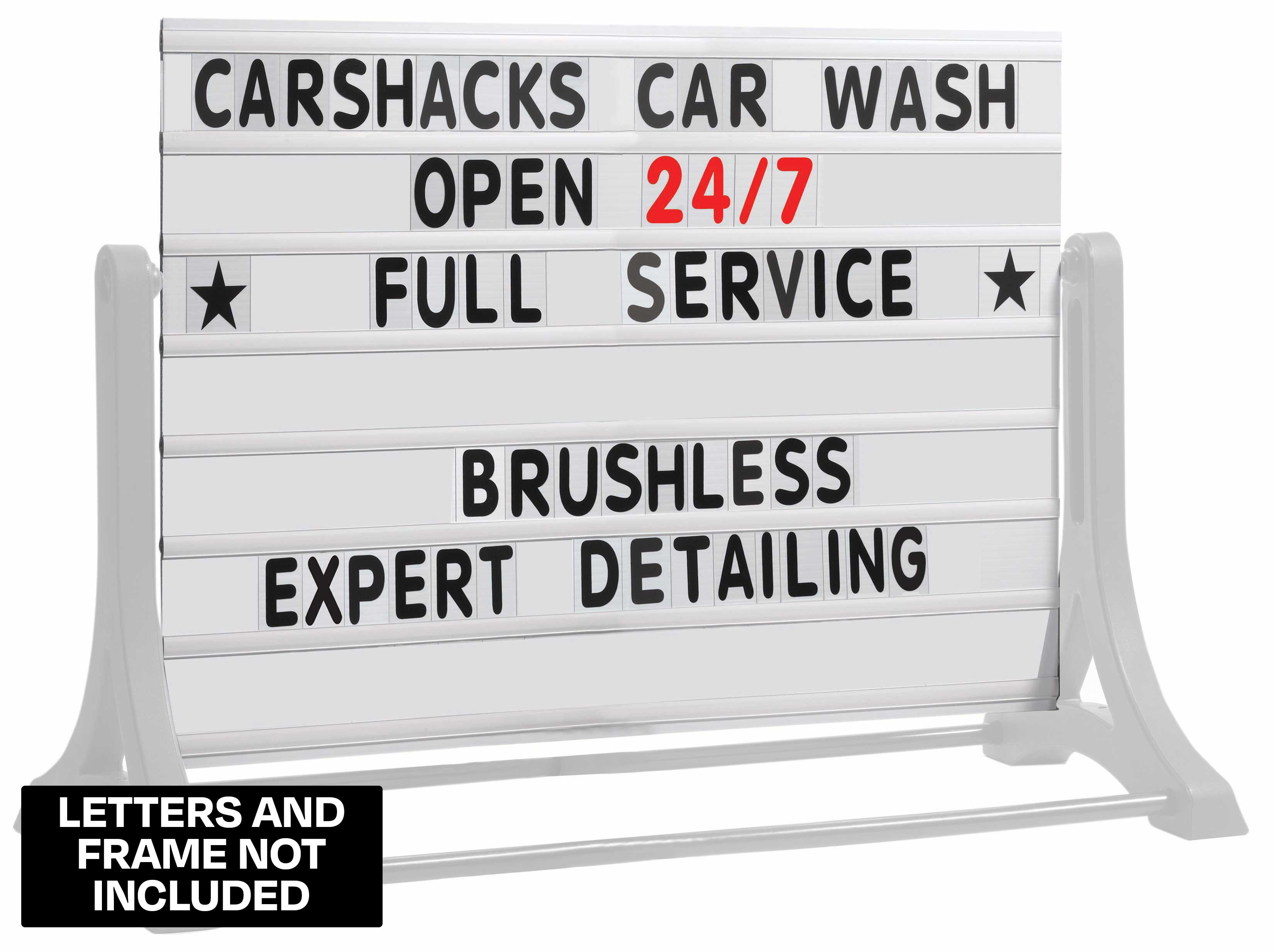 Aarco Replacement Frameless Double Sided White Letterboard Panel for ...