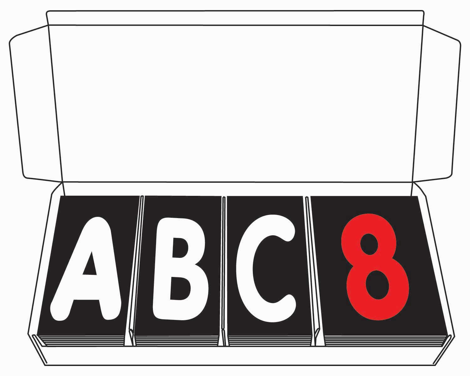 Aarco The Rocker (TM) 4 inch White and Red Character Set for Black ...