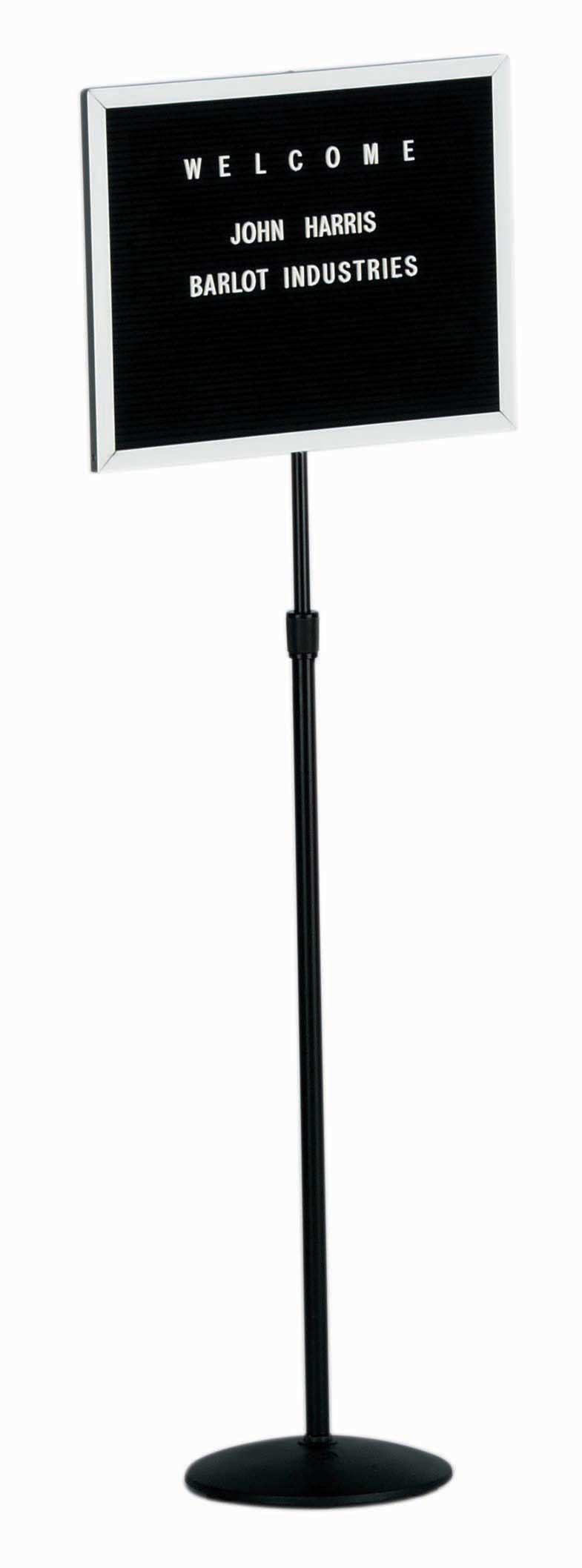 Aarco Clear Satin Anodized Aluminum Frame Single Pedestal Open Face ...