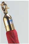 Aarco Form-A-Line (TM) Brass Hardware Style Red Velour Rope, 5 Feet