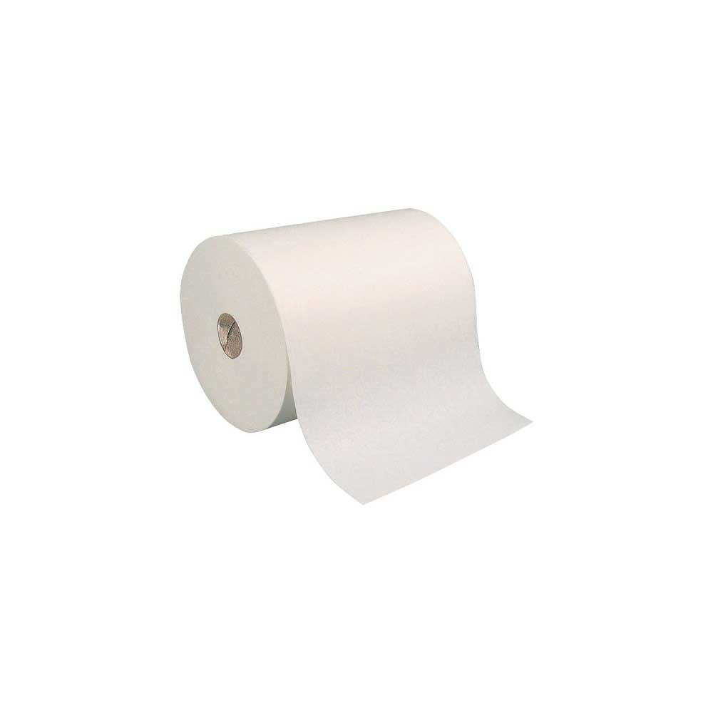 Bunzl Hawthorn White Paper Roll Towel, 7.8 inch x 800 Feet -- 4800 per case