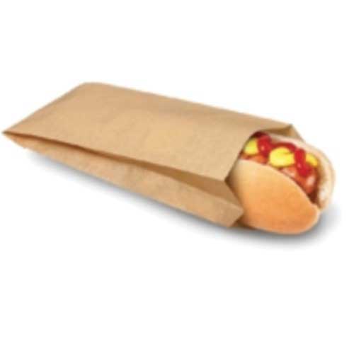 Bagcraft Natural Paper Hot Dog Bag, 3.5 x 1.5 x 8.5 inch -- 1000 per case