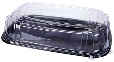 WNA CaterLine Contours PETE Tray and Clear Lid Set Case | FoodServiceDirect