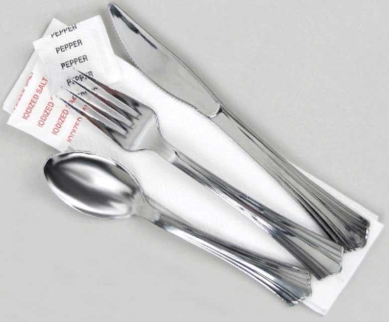 WNA Comet Silver Polystyrene Heavy Weight 2 Ply Salt and Pepper Napkin ...