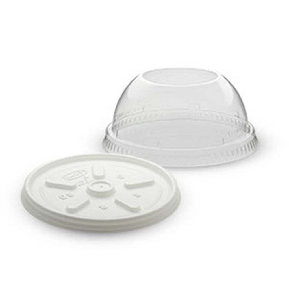 Dart White HIPS Flat Vented Lid for 10 Series Dart Containers -- 1000 ...