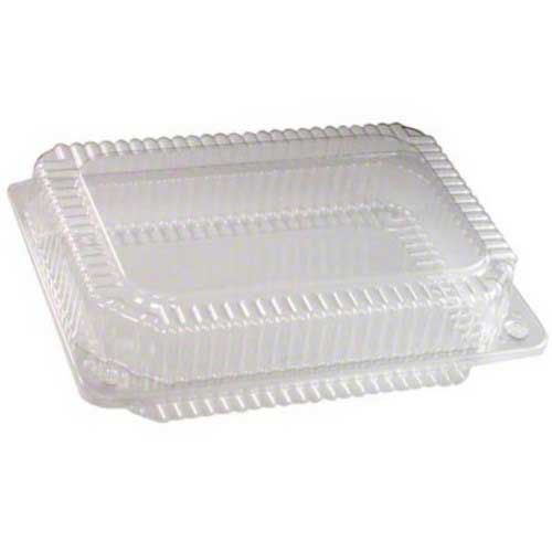 Detroit Forming Clear Oriented Polystyrene Medium Hinged Container, 8.5 ...