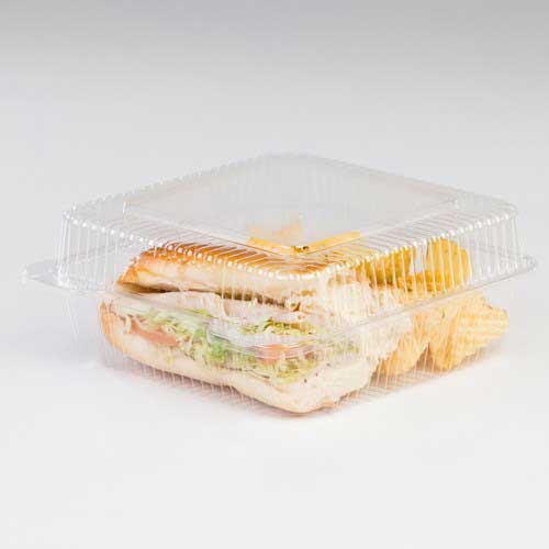 Detroit Forming Clear Oriented Polystyrene Large Utility Hinged ...