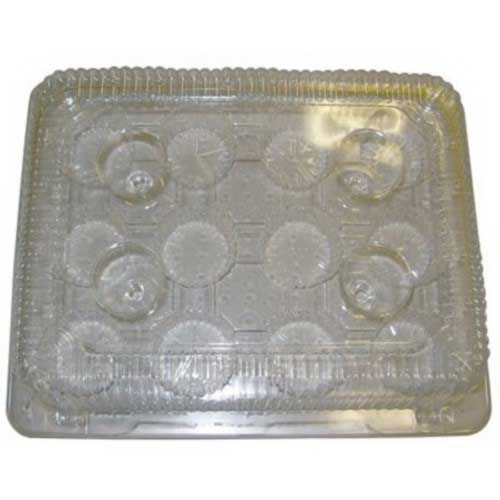 Detroit Forming Clear Oriented Polystyrene 12 Count Hinged Cupcake or ...