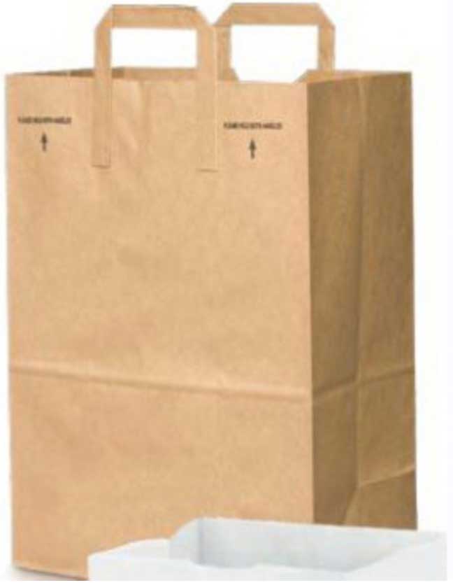 Duro Hilex Poly Virgin Paper Kraft Carry Sack Case | FoodServiceDirect