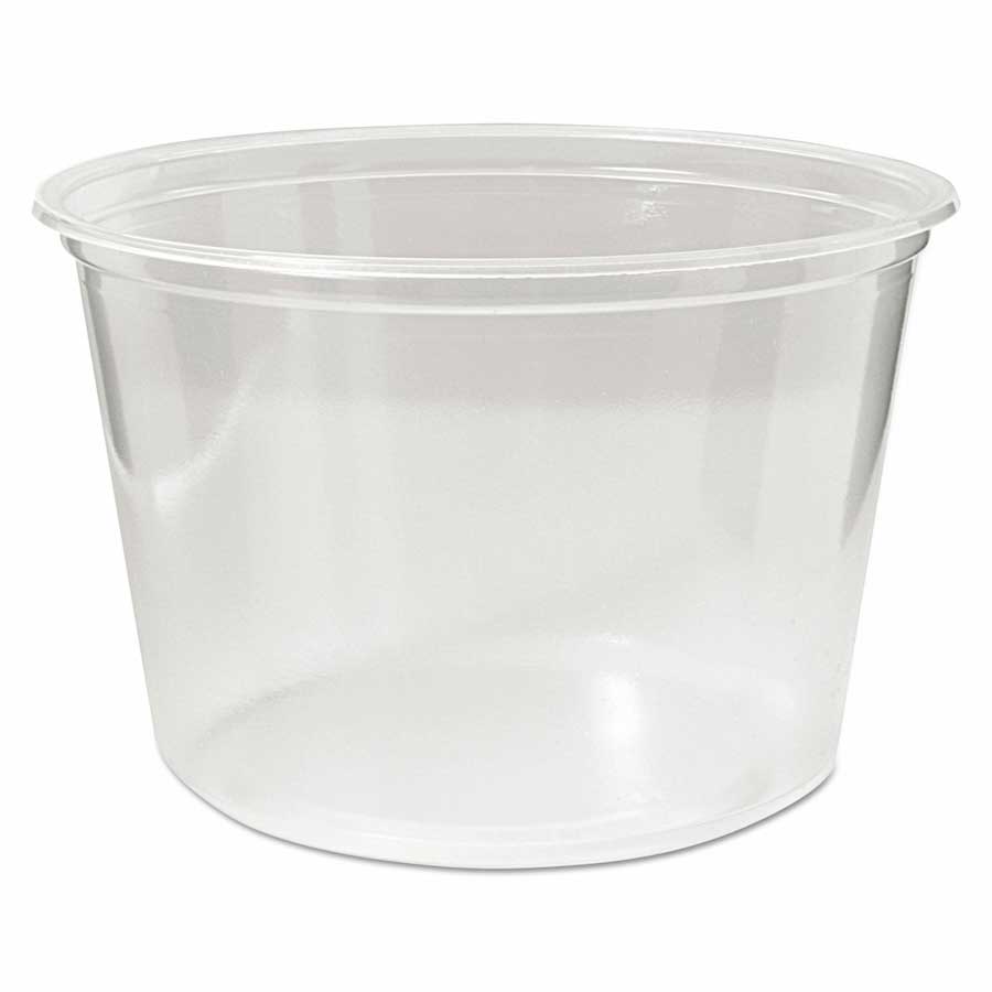 Fabri-Kal Pro-Kal Clear Polypropylene Round Deli Container, 16 Ounce ...