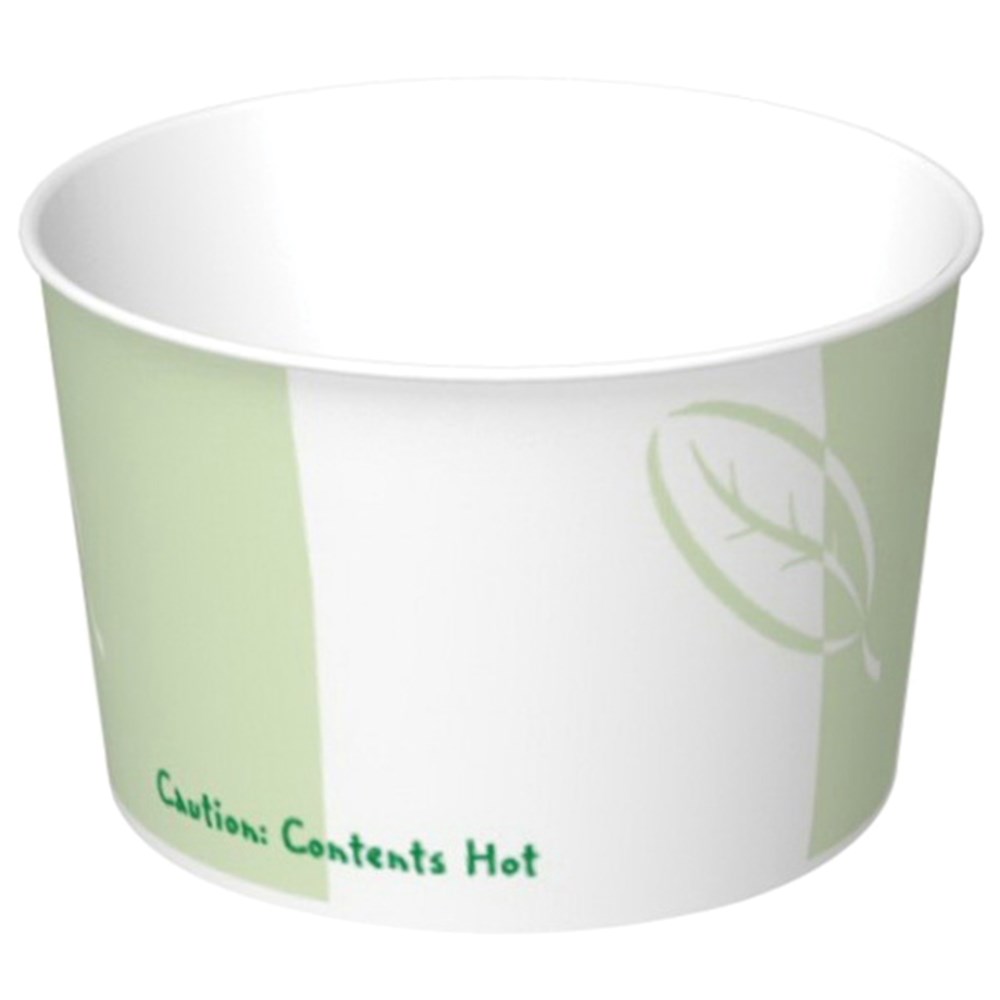 International Paper Ecotainer Leaf Print Paper Food Container, 8 Ounce ...
