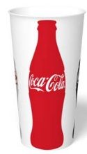 Graphic Packaging Double Poly-Coated Coke Print Tall Paper Cold Cup, 20 ...