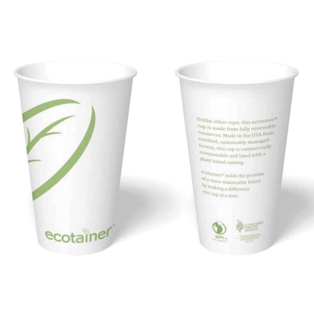 International Paper Ecotainer PLA Squat Container, 16 Ounce Capacity ...