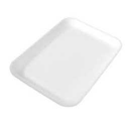 Dyne-A-Pak White Number 2S EPS Rectangular Meat Tray, 8.25 x 5.75 x 0. ...