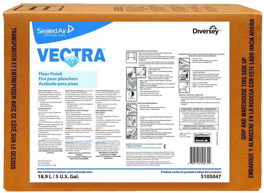 Diversey Vectra Resilient Floor Finish, 5 Gallon