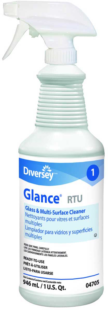 Diversey Glance RTU Glass and Multi Surface Cleaner, 32 Ounce -- 12 per ...