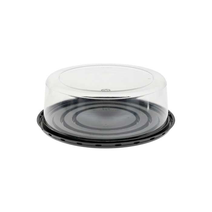 Pactiv Polyethylene Terephthalate Black Base Cake Container and Clear ...