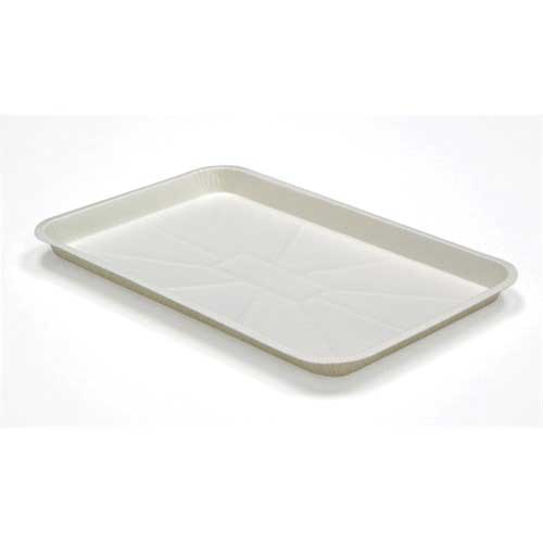 Pactiv White Specks Paper Classic Stoneware Tray, 7 x 10 x 0.75 inch ...