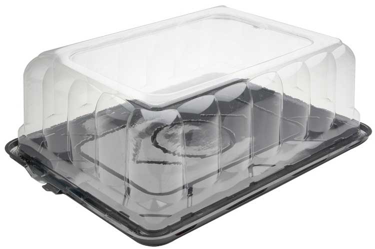 Pactiv Black Cake Base and Rose Dome with Tab Case | FoodServiceDirect
