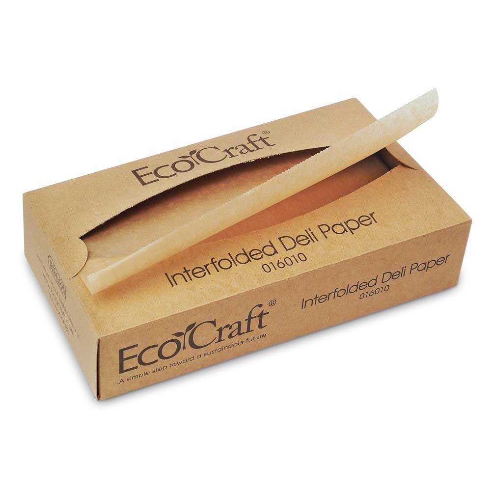 Ecocraft Natural Dry Wax Paper Interfold Deli Tissue, 10 x 10.75 inch ...