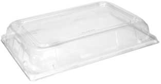 Polar Pak CaterLine Clear PETE Dome Lid for 18 x 12 inch Rectangle Tray ...