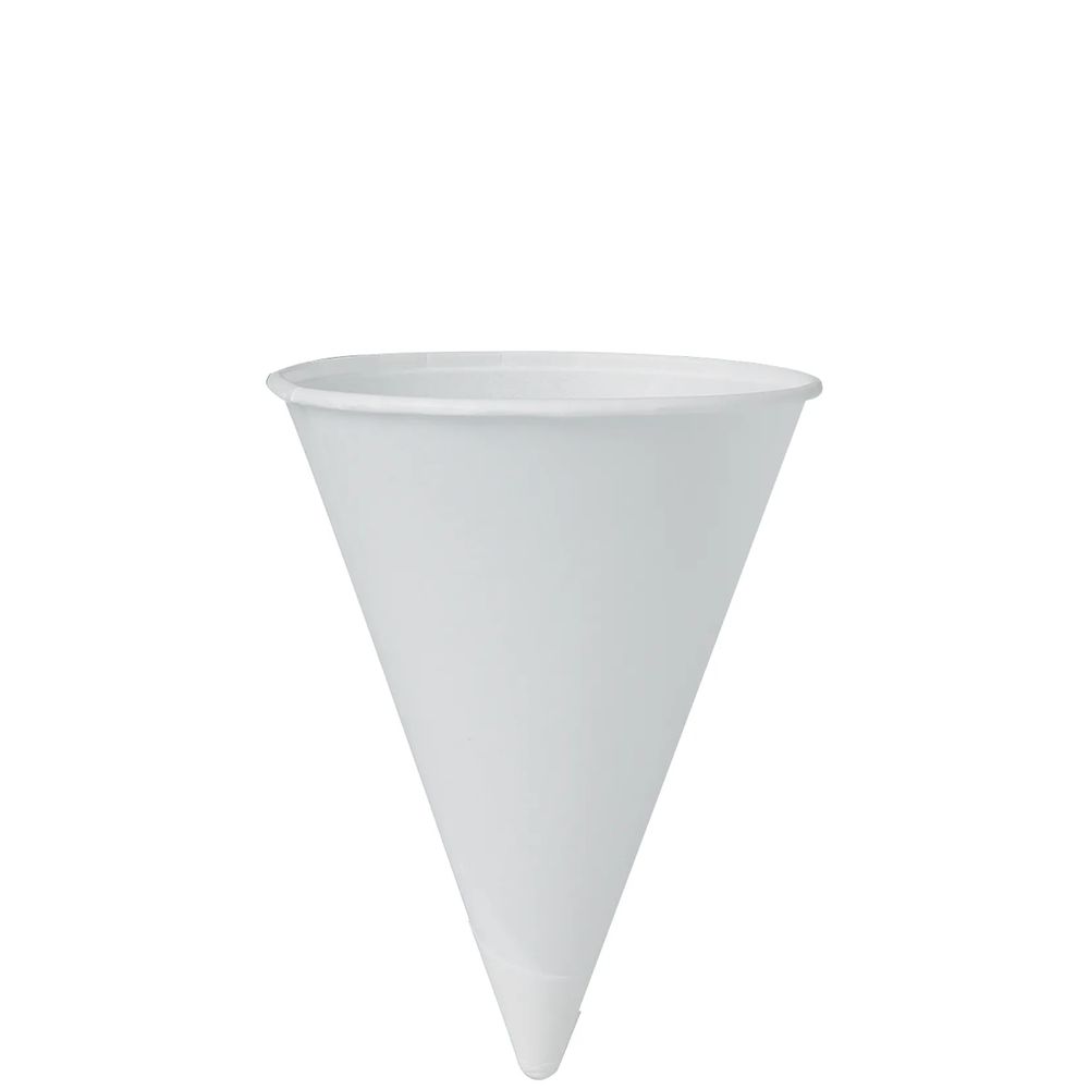 Bare by Solo Paper Treated Cone Cup with Rolled Rim, 4.25 Ounce -- 5000 ...