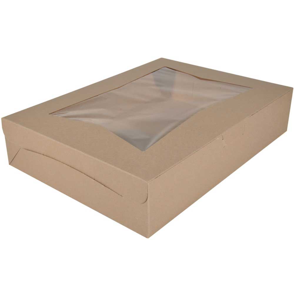 Southern Champion Tray Rectangular Kraft Paperboard Lock Corner Window ...