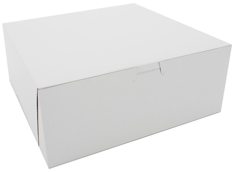 Southern Champion Tray White Non Window Bakery Box, 10 x 10 x 4 inch ...