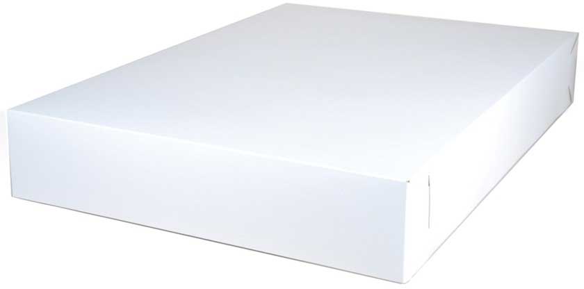 Southern Champion Tray White Paperboard Non Window Bakery Box, 26 x 18. ...