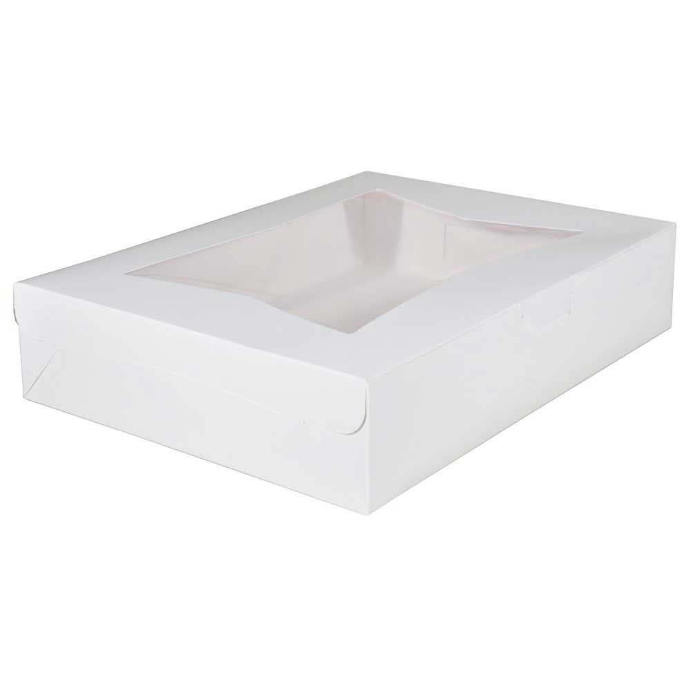 Southern Champion Tray White SBS Rectangular 1/2 Sheet Window Box, 19 x ...
