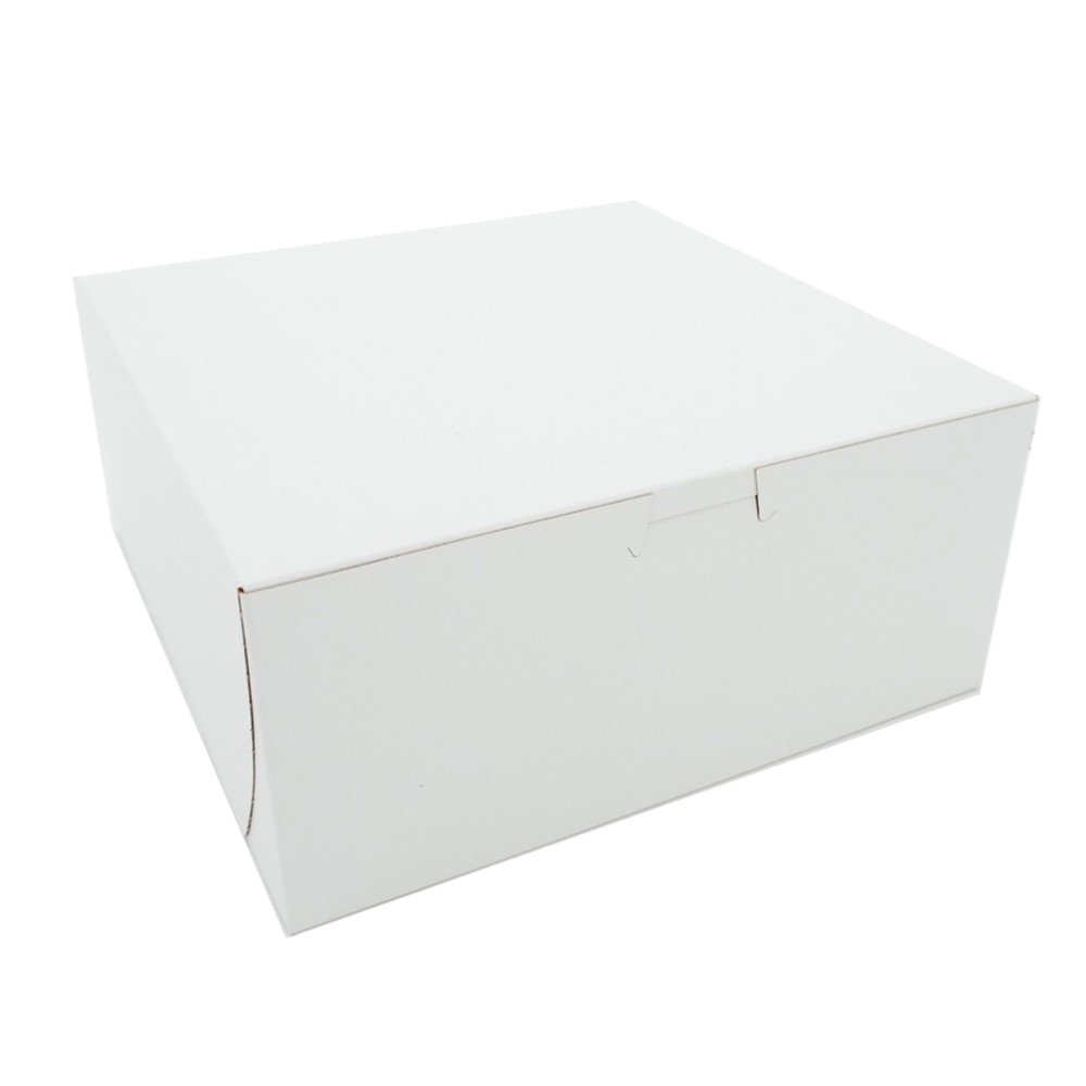 Southern Champion Tray White Kraft Clay Coated Lock Corner Bakery Box ...