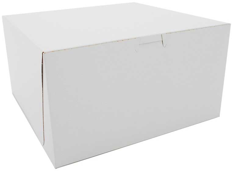 Southern Champion Tray White Kraft Clay Coated Lock Corner Cake Box, 10 ...