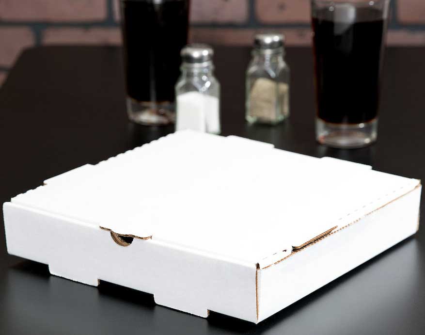 Westrock White/Kraft E Flute Corrugated Pizza Box Case | FoodServiceDirect