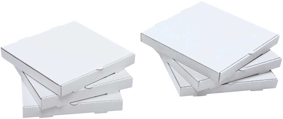 Westrock White/Kraft B Flute Corrugated Pizza Box, 12 inch -- 50 per case