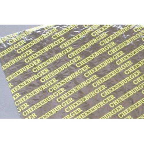 General Packaging Yellow Print Foil Laminated Cheeseburger Sheet, 10.5 ...