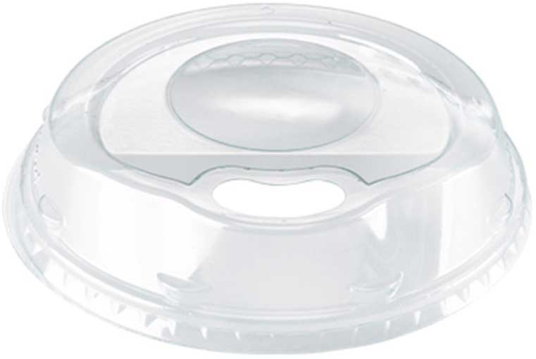Amhil Clear Sip Thru Plastic Dome Lid Case | FoodServiceDirect