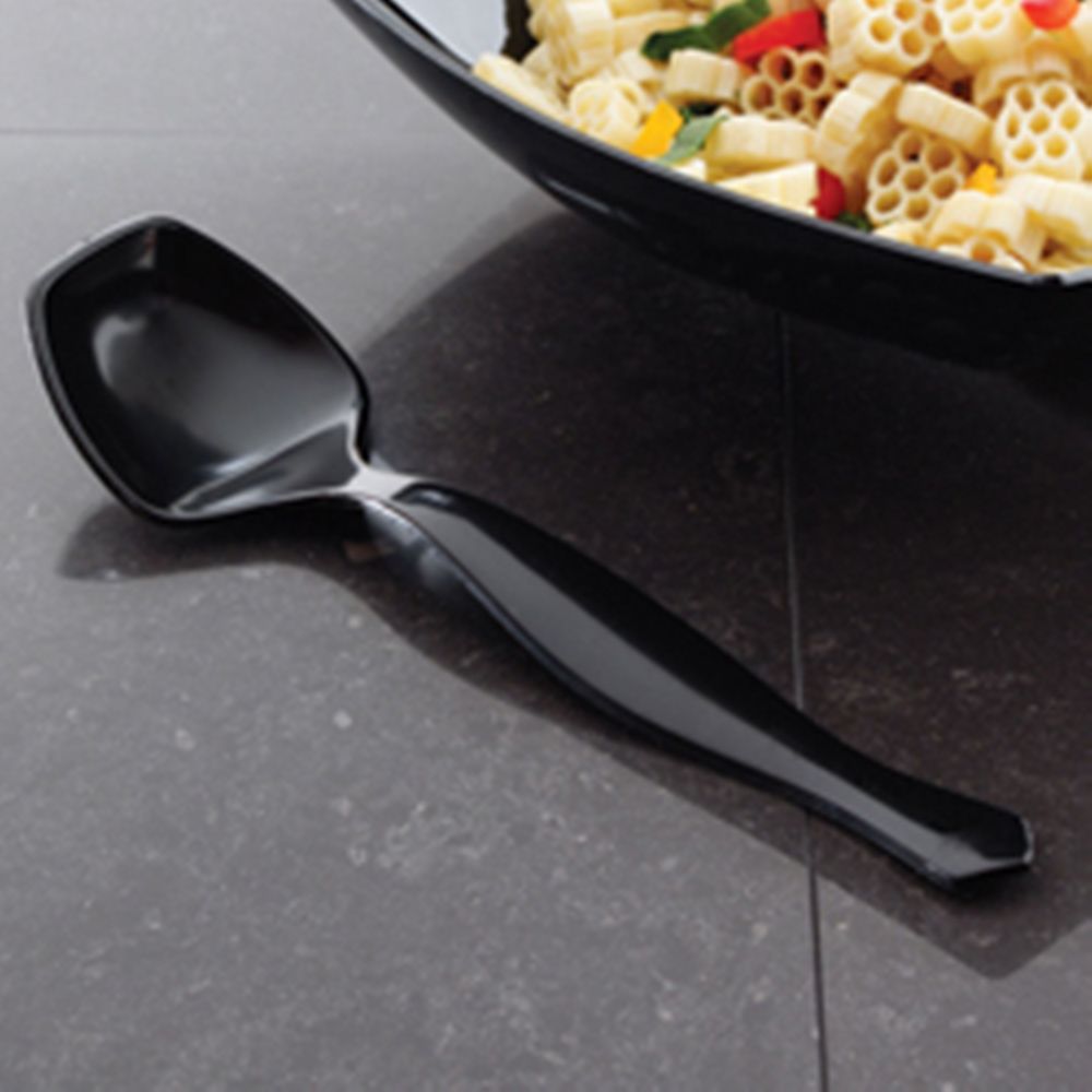 Emi-Yoshi Black Polystyrene Essentials Serving Spoon, 8.5 inch -- 144 ...