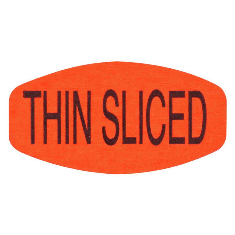 Bollin Label Red Glow Short Oval Thin Sliced Label, 0.625 x 1.25 inch ...